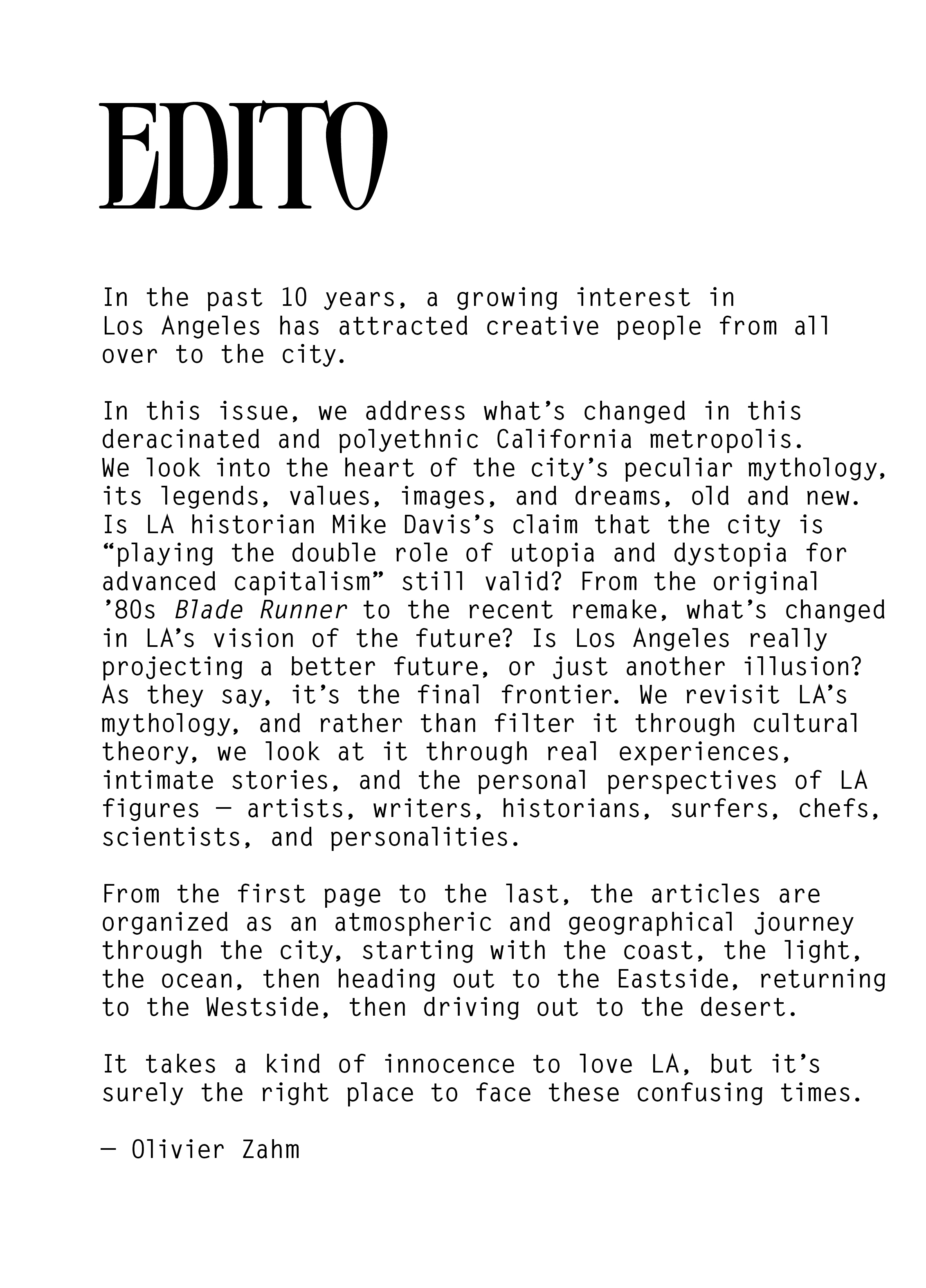 Edito - purple MAGAZINE