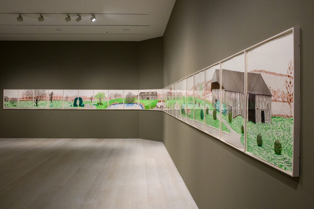 PACE Gallery Opening in Chelsea, New York - purple ART