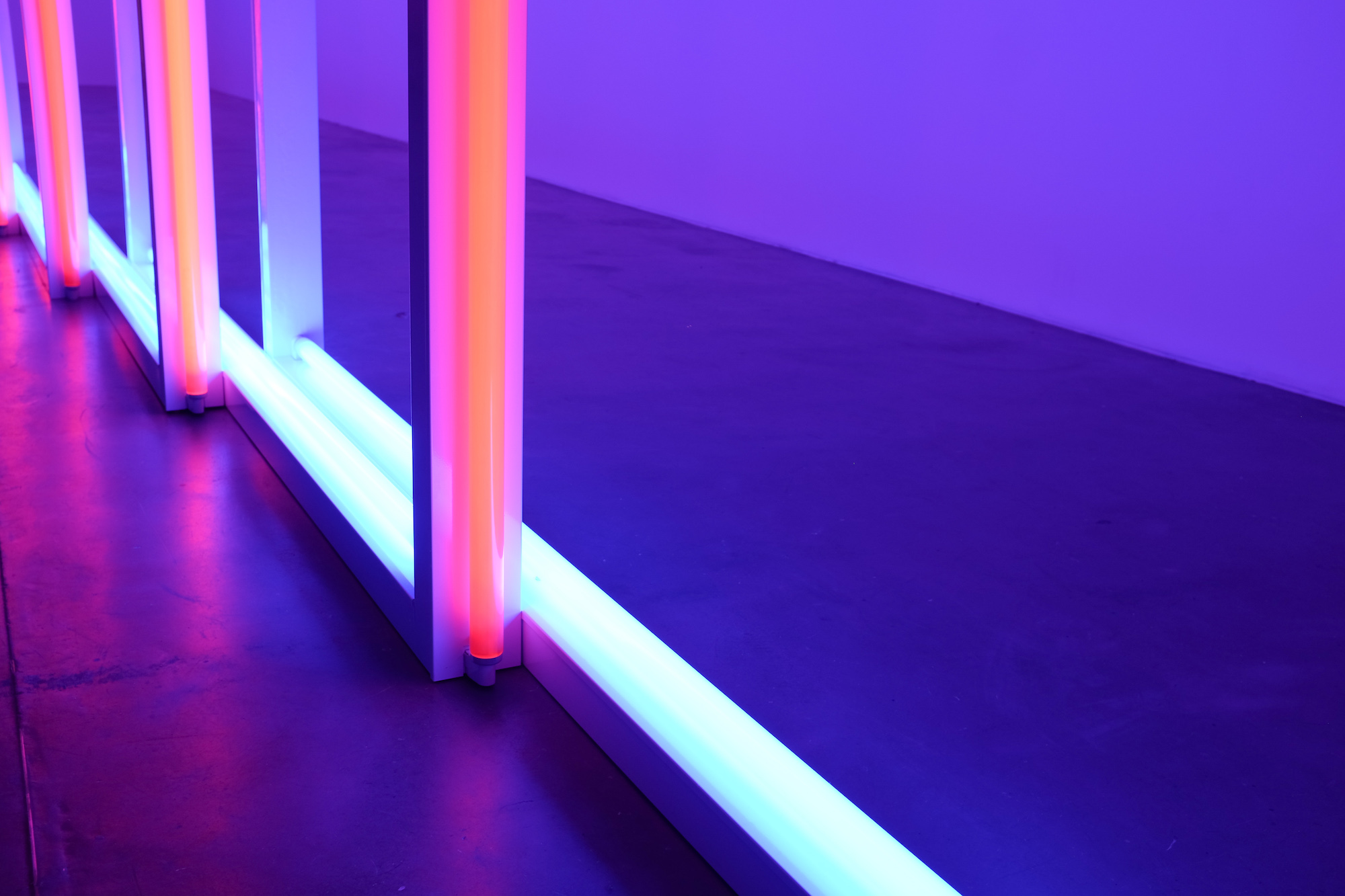 Dan Flavin's Exhibition at David Zwirner Gallery, Paris - purple ART