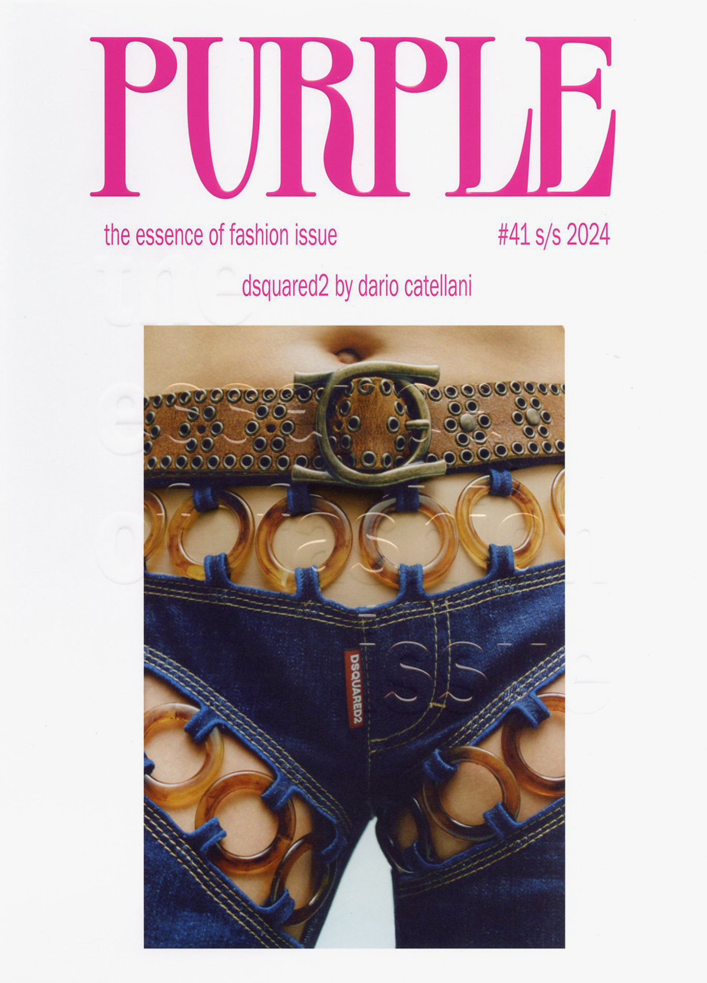 cover #20 dsquared2 s/s 2024 - purple MAGAZINE